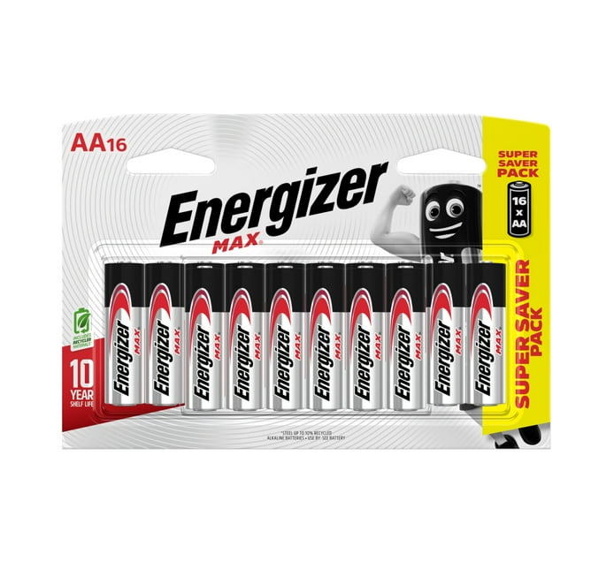 Buy Energizer Max AA Alkaline Battery 16 Pack in Bulk | Makro Business