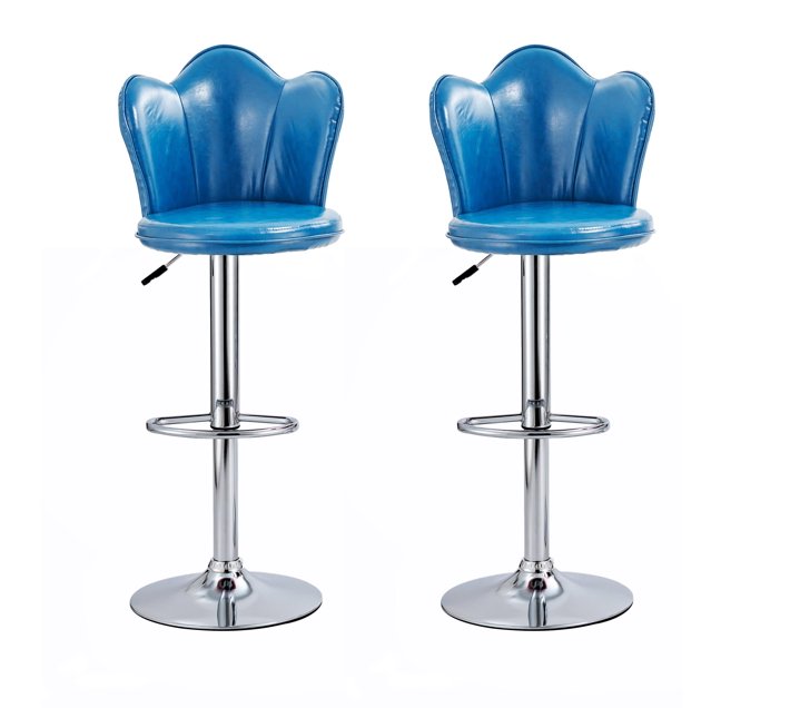 Someone’s in a Makro Classical Bar Stools Leather Kitchen Chairs 2 Set ...