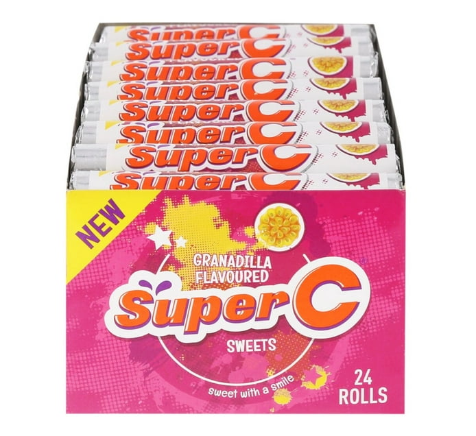 Buy Super C Candy Rolls Granadilla (192 x 36.9g) in Bulk | Makro Business