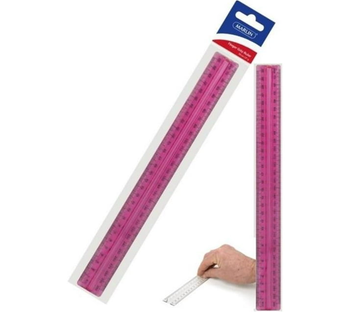 Someone’s in a Makro Marlin 30cm Finger Grip Ruler Clear Pink Mood