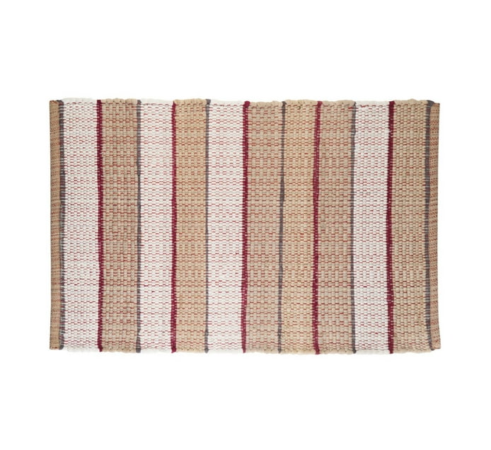 Home Living 60 x 90 cm Stripe Cotton Chindi Woven Rug | Makro