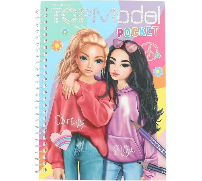 Top Model Pocket Colouring Book with Stickers Stickers & Scrapbooks Kit ...