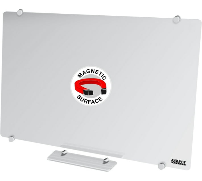 Parrot Products White Rectangle Wall Mount Magnetic board (259 cm x 5.1 ...