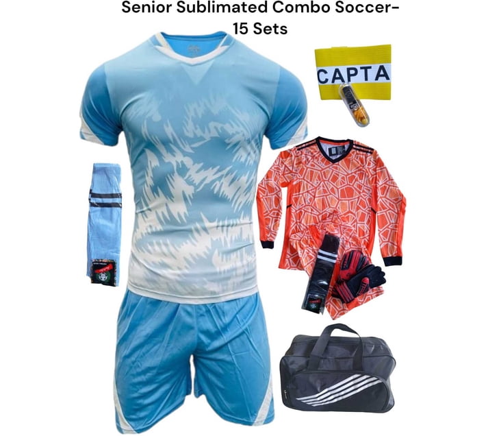 Tradesia Soccer with 15 Sets Combo for Senior Football & Fitness Kit ...