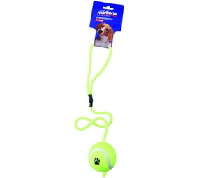 Marltons Tennis Ball On Rope Dog Toy 5646 Rubber Ball For Dog (Green ...