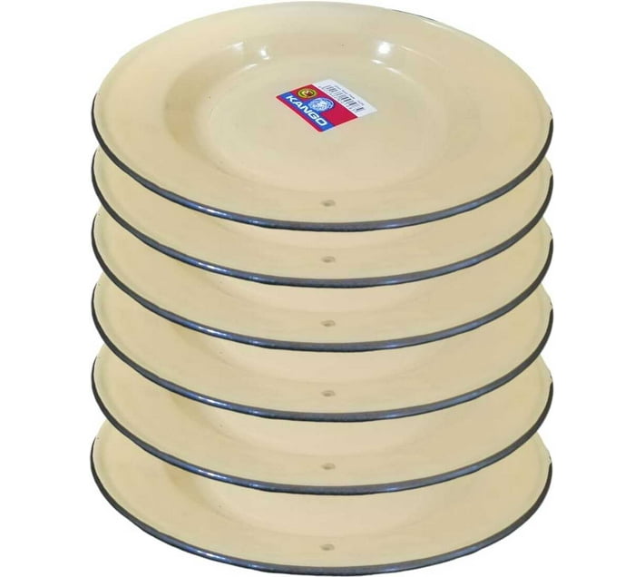 kango Pack of 6 Aluminium PLATES Dinner Set () | Makro