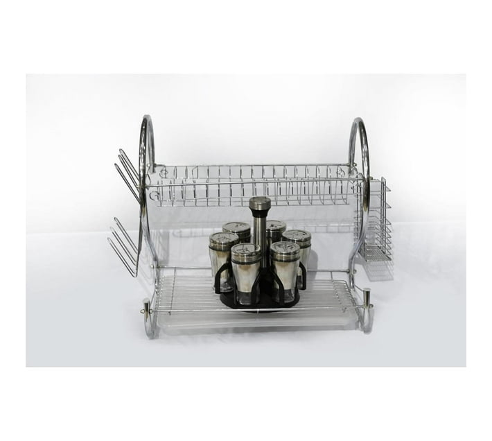 Someone’s in a Makro Silver Dish Rack with 6 piece spice rack Mood