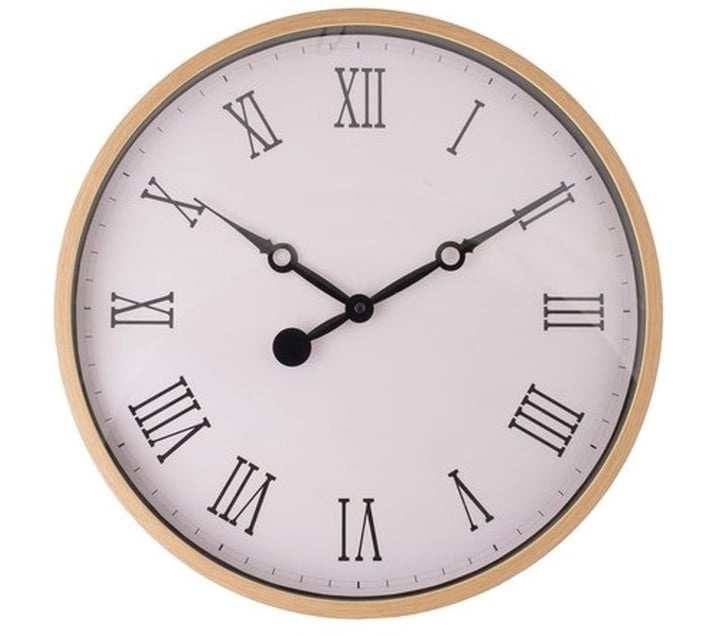 Genesis Analog 2 cm X 40 cm Wall Clock (Brown, Without Glass, Standard ...