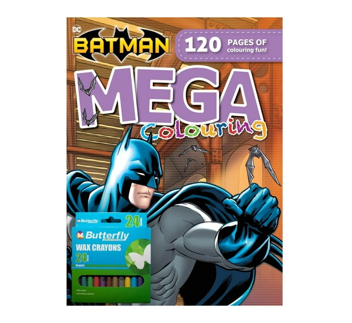 Batman Mega Colouring + 24 W/Crayons | Makro