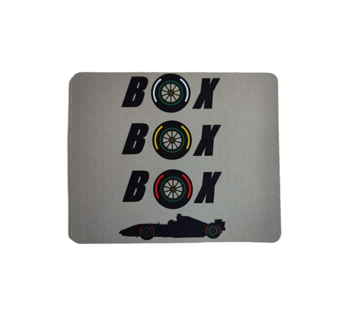F1 Inspired BOX, BOX, BOX Mouse Pad | Makro