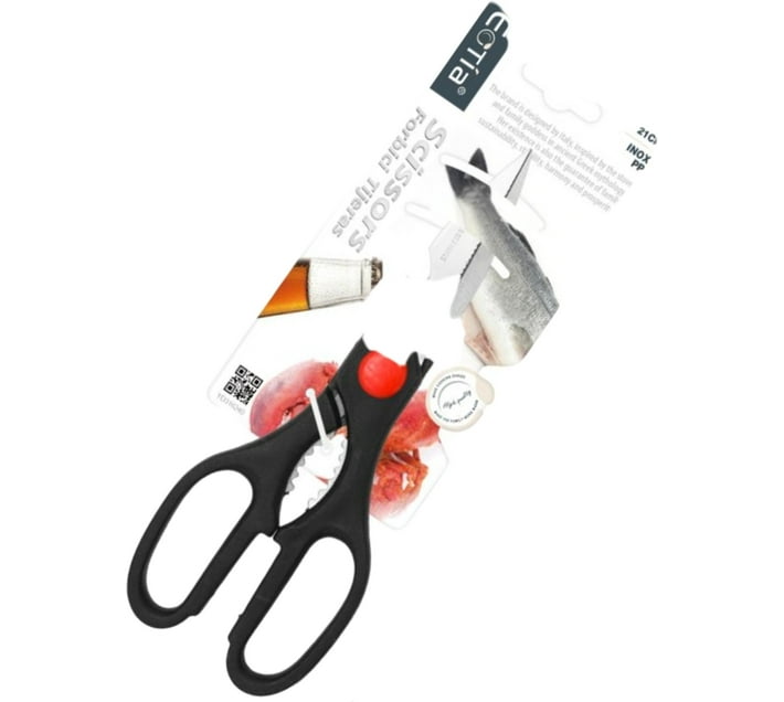 Eotia YD316240 21CM Steel All-Purpose Scissor (Black, Silver, Pack of 1 ...