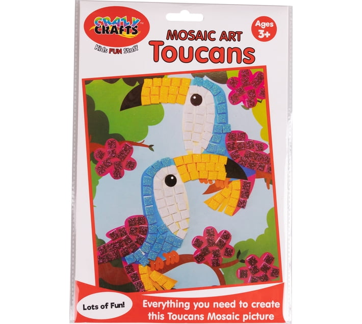 Crazy Crafts Mosaic Art Toucans Glitters & Mosaics Kit Art and Craft ...