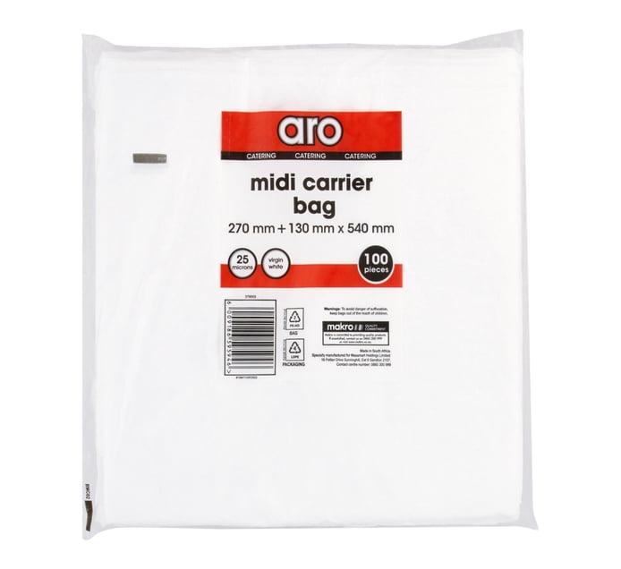 Someone’s in a Makro ARO Midi Carrier Bag White Virgin (1 x 100's) Mood