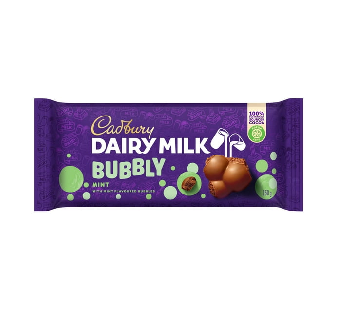Buy Cadbury Bubbly Slab Bubbly Mint (18 x 150g) in Bulk | Makro Business