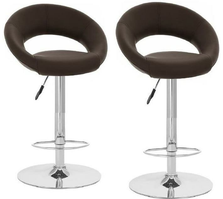 Buy SMTE 91856781 Metal Bar Stool (Finish Colour - Brown, DIY(Do-It ...