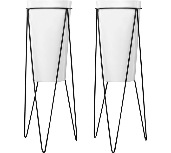 Heartdeco Stand, Pot Indoor Plant Container Set (Pack of 2, Plastic ...