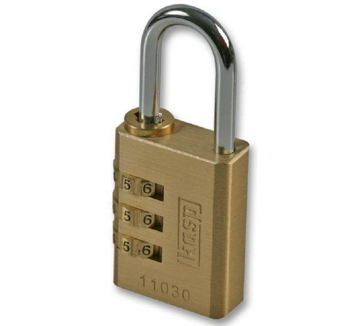 Kasp Security (K11030D) Padlock, Combination, Brass, 30mm | Makro