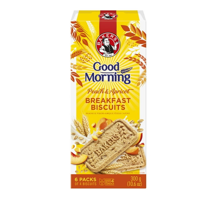 Buy Bakers Good Morning Biscuits Peach (12 x 300g) in Bulk | Makro Business