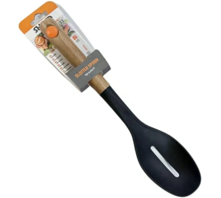 Buy Shind Slotted Spoon With Wooden Handle Silicone Spatula Kitchen ...