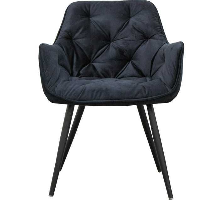 gof furniture Fabric Dining Chair (Set of 1, Finish Colour - Black) | Makro