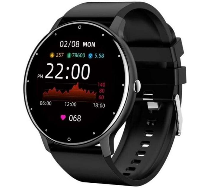 EM Outdoor Multifunction Sports Smart Watch Smartwatch (Black Strap, 1. ...