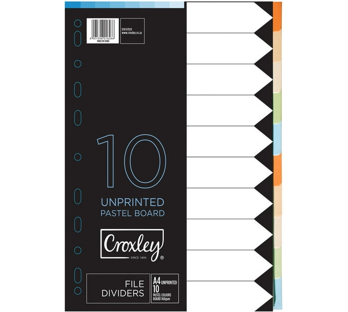 Croxley 642de0e6-007a-46d6-a8e3-95d0f20952d2 Binder Index Divider ...