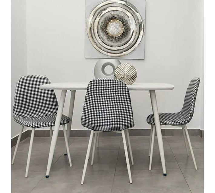 Designer Concepts Fabric Dining Chair (Set of 4, Finish Colour - Grey ...