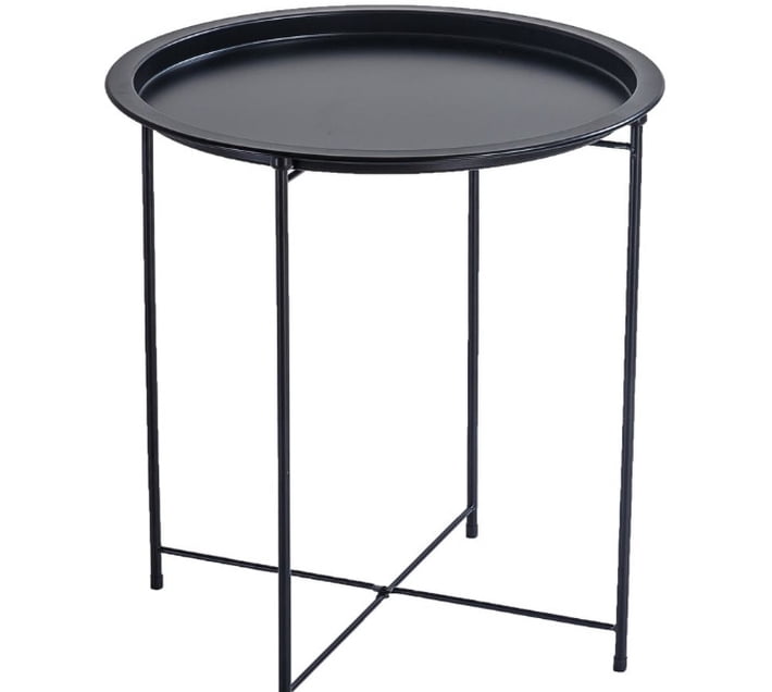 QQ QQ0011 Metal End Table (Finish Colour - Black, DIY(Do-It-Yourself ...