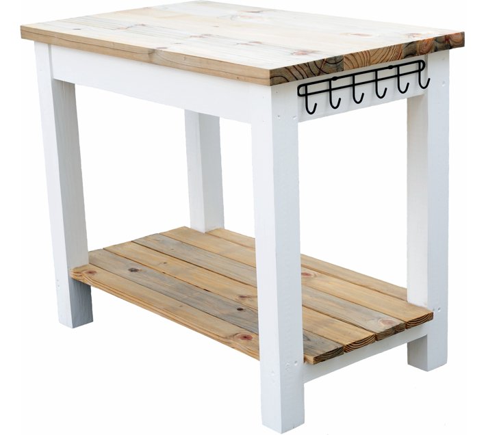 Go Colour ChrisJan white Wooden Kitchen Trolley (Pre-assembled) | Makro