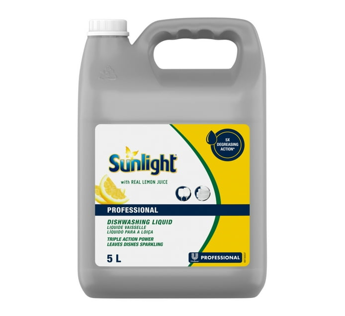 Buy Sunlight Professional Dishwashing Liquid With Real Lemon Juice 5L ...