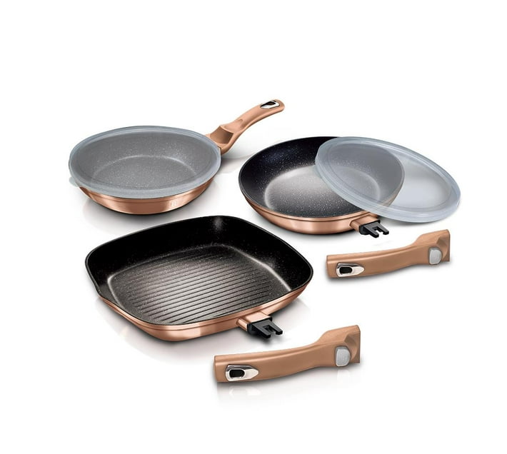 Someone’s in a Makro Berlinger Haus 5-Piece Marble Coating Fry & Grill ...