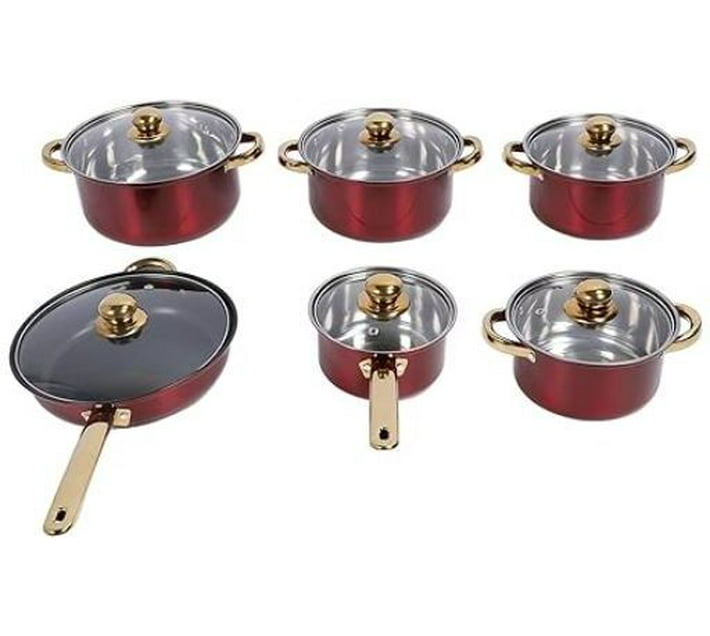 generic 258018 12Pcs Stainless Steel Pots and Pans Sets, Kitchen ...