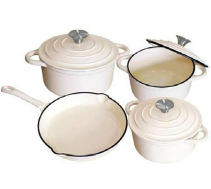 Totally Home TH-184 Non-Stick Coated Cast Iron Cookware Set (7 - Piece ...