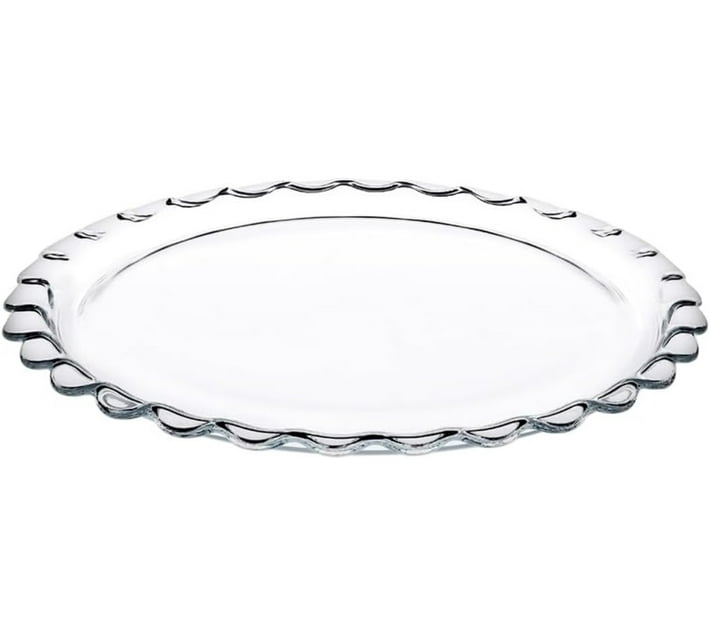 Crockery Centre Glass Cake Plate 26cm Glass Patisserie Dinner Set ...