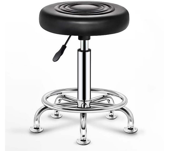 SHAH's Fabric Bar Stool (Finish Colour - Black, Knock Down) | Makro