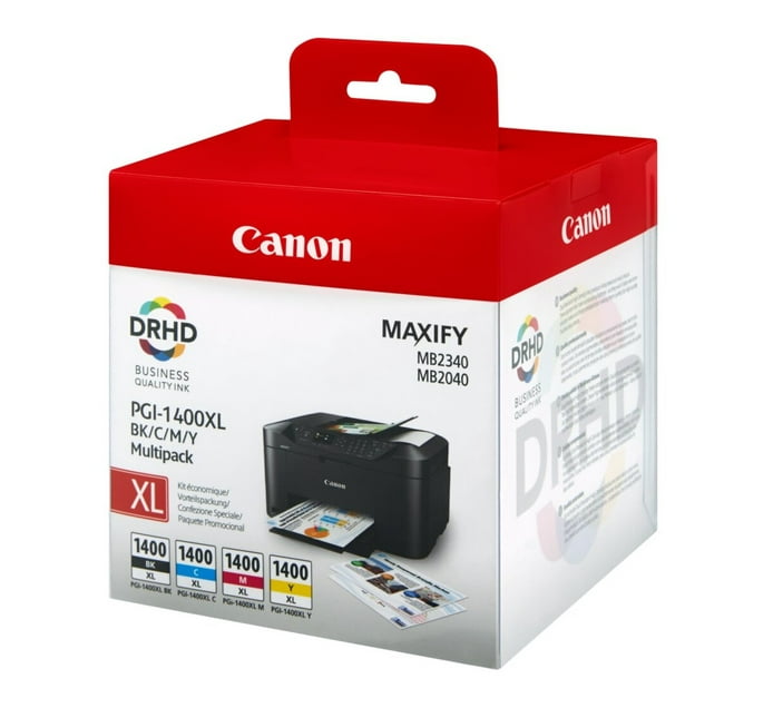 Buy Canon PGI-1400XL Multipack Colour and Black Ink Cartridge 4-Pack in ...