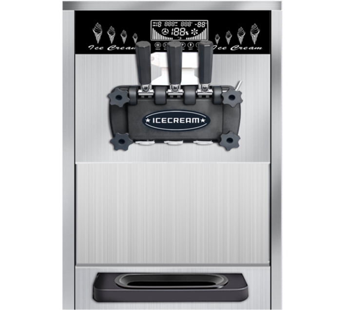 Buy Ice Cream Machine 22 L Electric Ice Cream Maker (Silver, Black) in ...