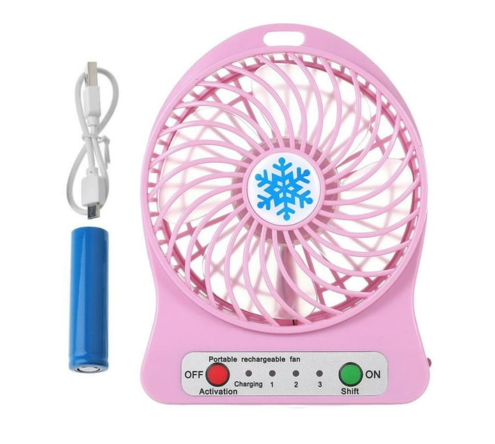 Someone’s in a Makro 1200mAh USB Portable LED Mini Fan PINK Mood