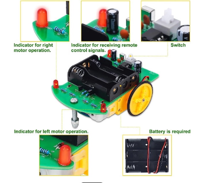 ElectromannSA ELNO-88810540-IR rc car Educational Electronic Hobby Kit ...