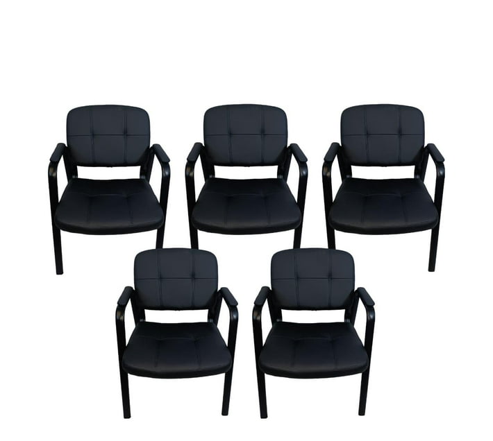 Someones In A Makro Smte Leather Office Chair Set Of 5 Black Mood
