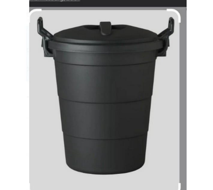 Buy gloryhomeware abc800 Plastic Dustbin (Black) in Bulk | Makro Business