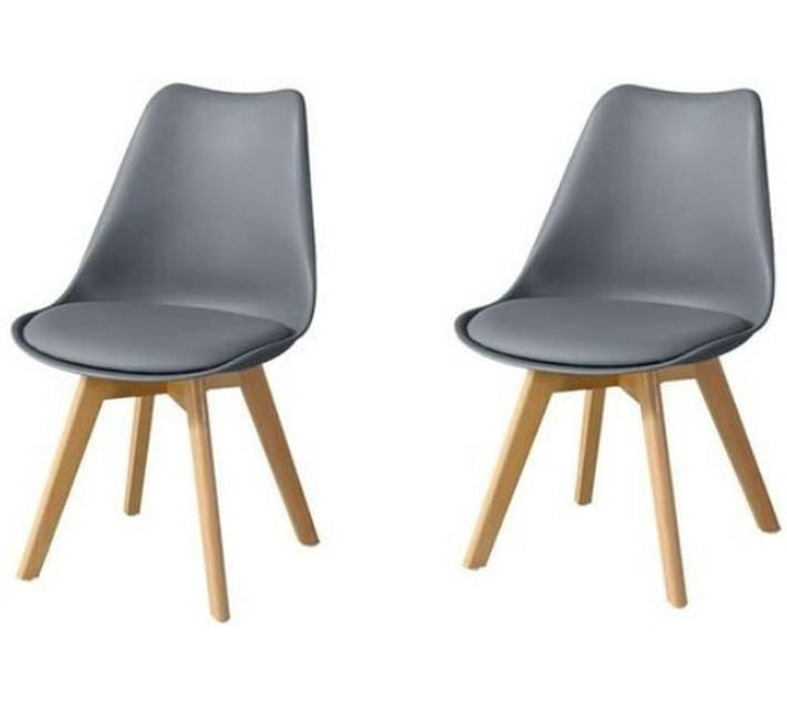 Dining Chair Solid Wood Dining Chair (Set of 2, Finish Colour - GRAY ...
