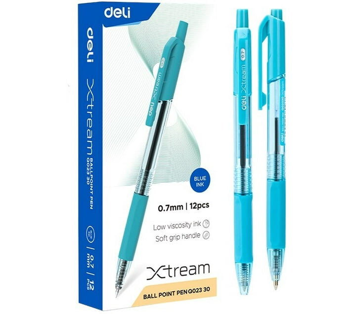 Buy Deli Click Ball Pen (Blue) in Bulk | Makro Business
