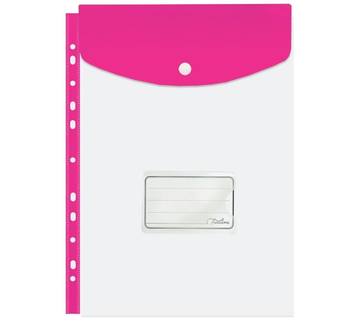 Buy Treeline Plastic Filing Carry Folder with Stud (Set of 5, Pink) in ...