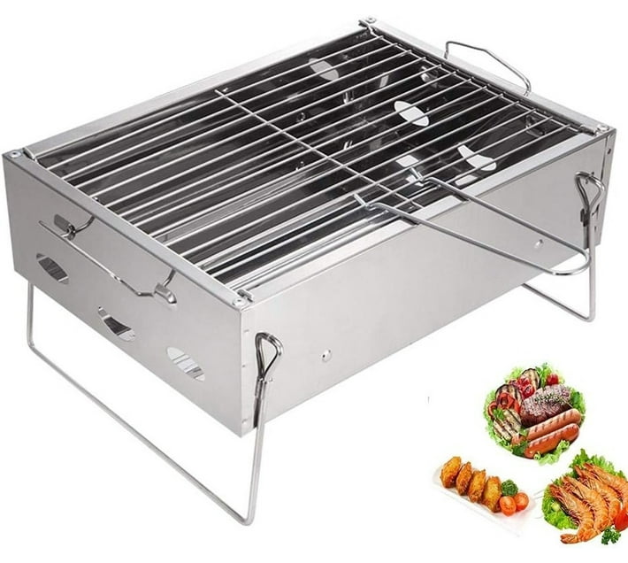 Ashcomonline Portable Fold Up Braai Stand Meatball Rack Grill () | Makro