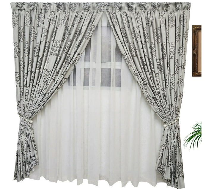 Matoc Designs 230 cm (8 ft) Blends Room Darkening Window Curtain ...