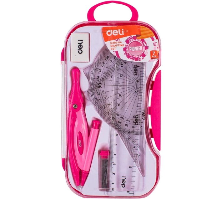 Someone’s in a Makro Pioneer Drafting Mathematics Set - Pink Mood