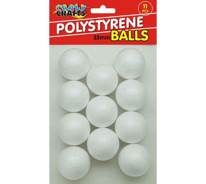 Crazy Crafts Polystyrene Balls 35mm Craft Kits Art and Craft Kit ...