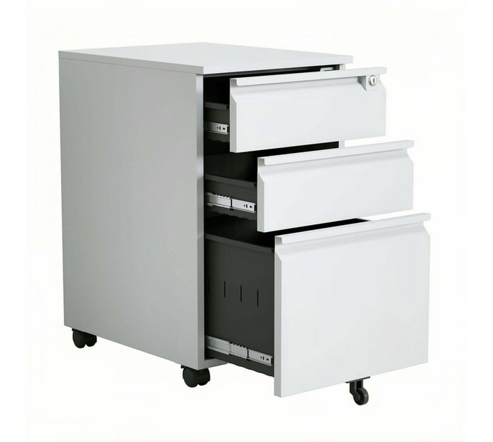 Steel Furniture Warehouse Pedestal Mobile Filing Cabinet With Swan-neck ...