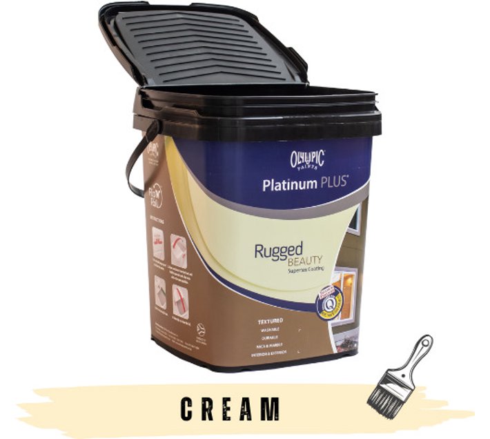 Olympic Paints Rugged Beauty Cream Emulsion Wall Paint (20 L) | Makro